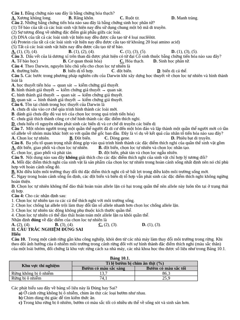 Đề Cương Kiểm Cuối Kì II.sinh 12 (2024-2025) | PDF