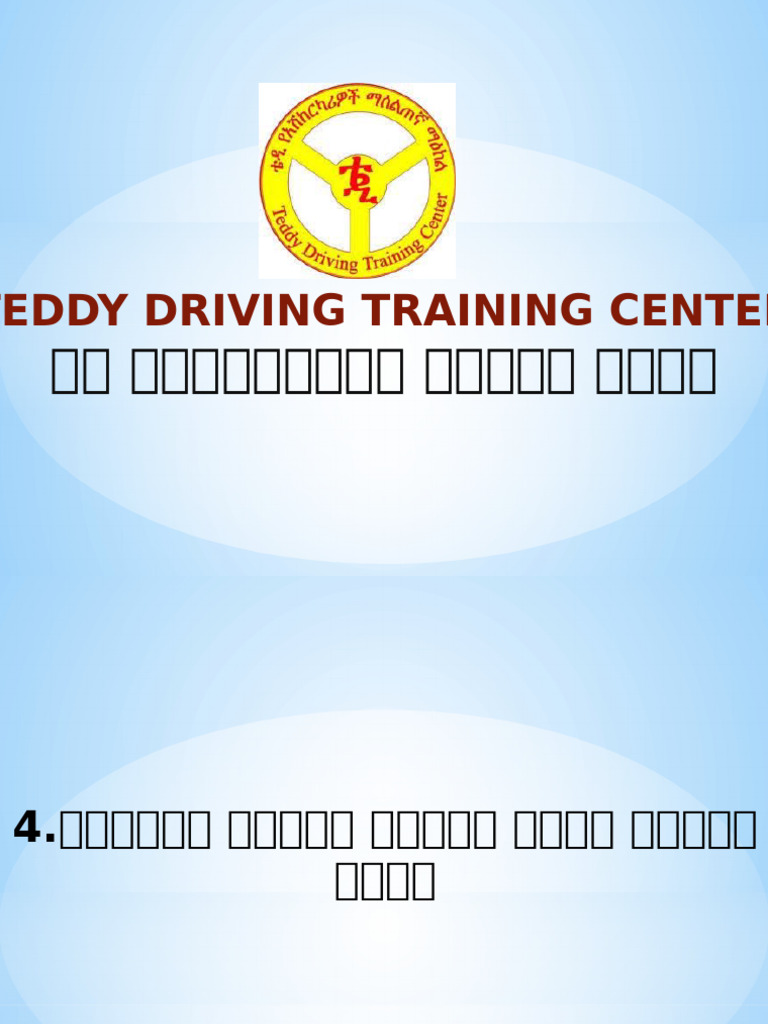 Teddy Driving Training Center | PDF