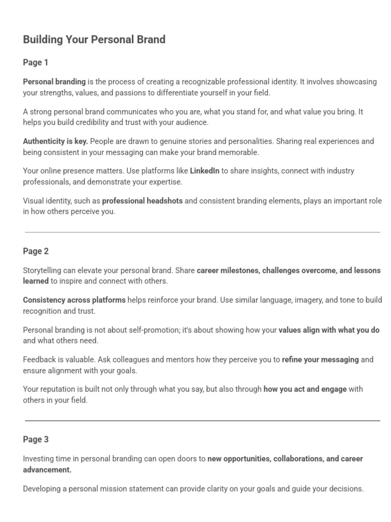 Personal Branding | PDF