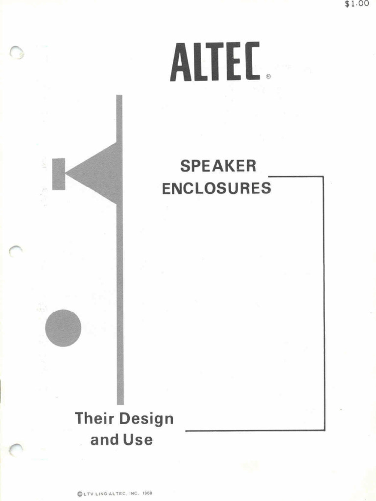 Loudspeaker Enclosures Their Design and Use | PDF