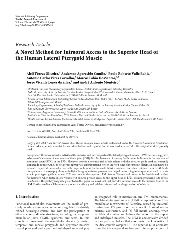 A Novel Method For Intraoral Access To The Superio | PDF | Ct Scan