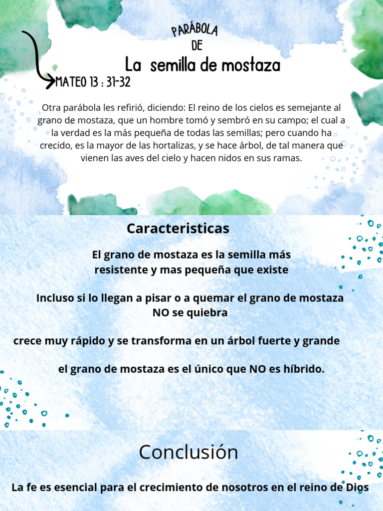 Parábola La Semilla de Mostaza - 20241218 - 193825 - 0000 | PDF ...