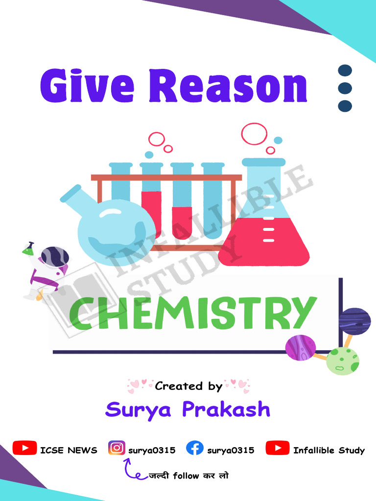 10 ICSE Chemistry Give Reason | PDF
