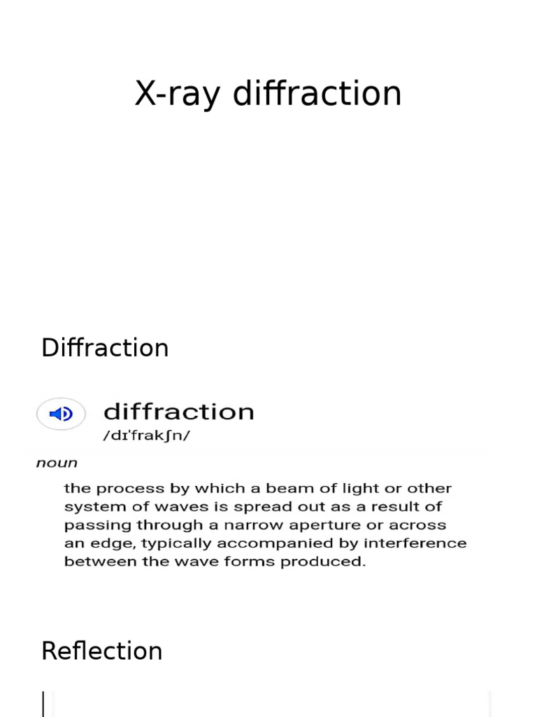 X Ray Diffraction | PDF