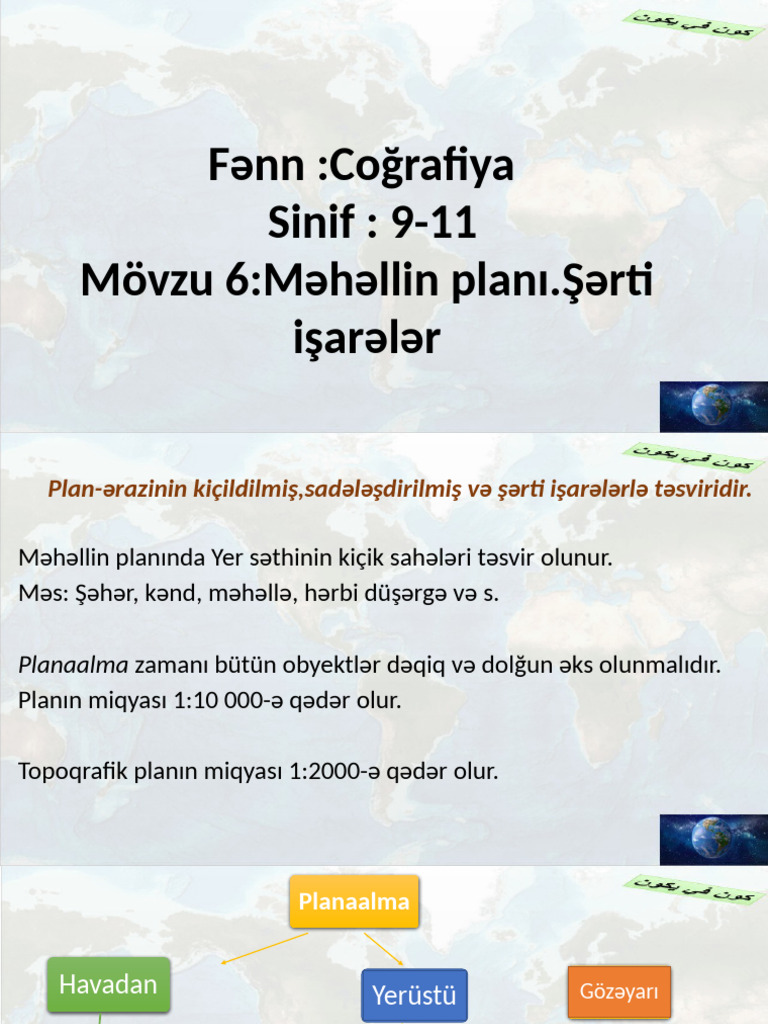 6-7. Plan, Şərti Işarələr | PDF