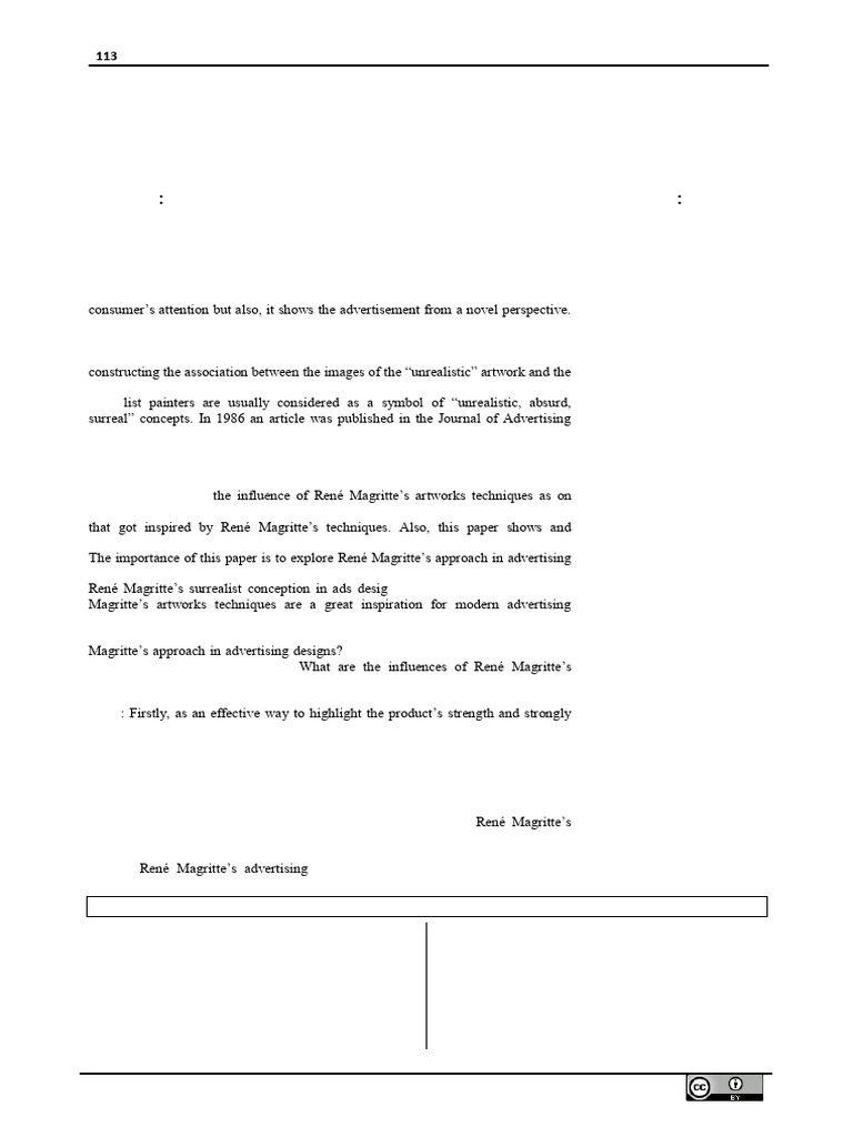 Rene Magritte As An Inspiration For Modern Adverti | PDF | Surrealism