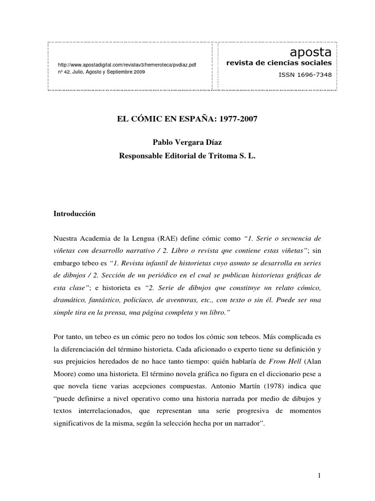 Evolución del cómic en España (1977-2007) | PDF | Cómics | Manga