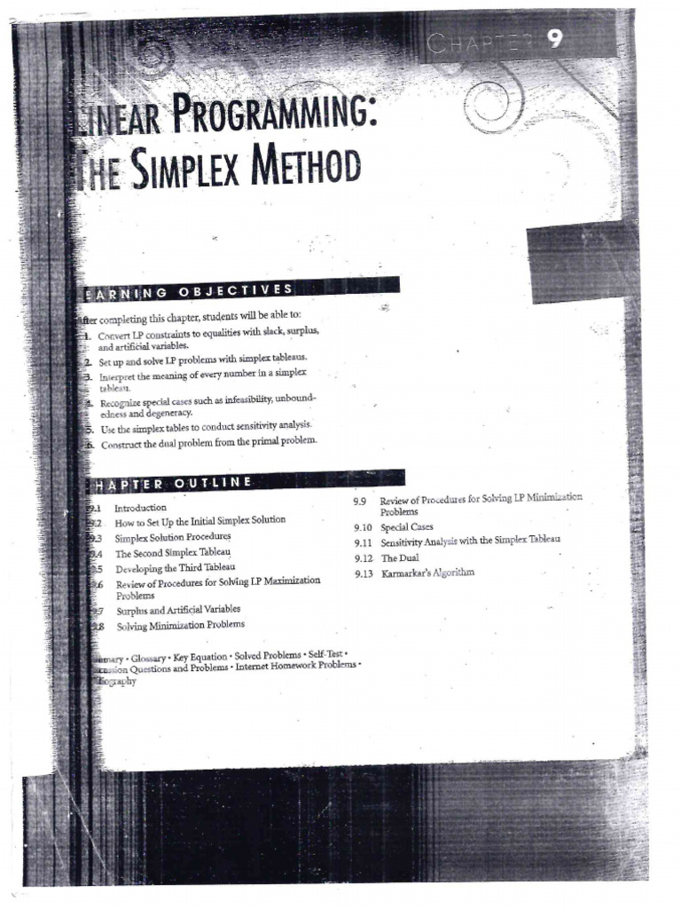 Ch07_Linear Programing Simplex | PDF
