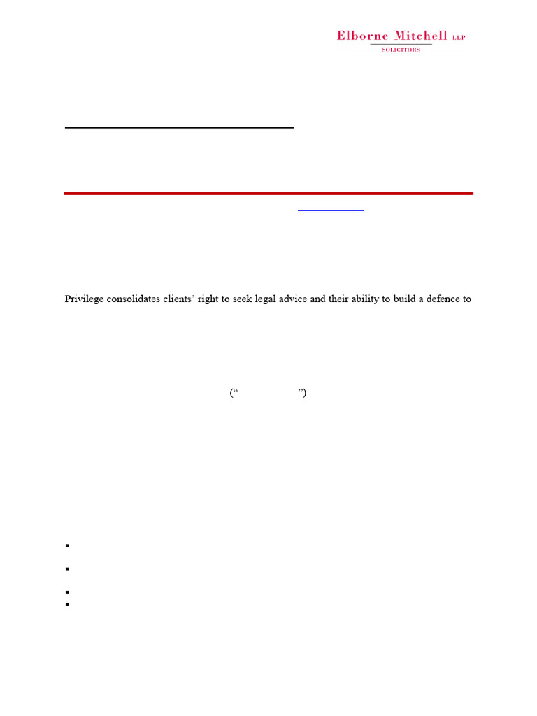 Legal and Litigation Privilage | PDF | Lawsuit | Lawyer