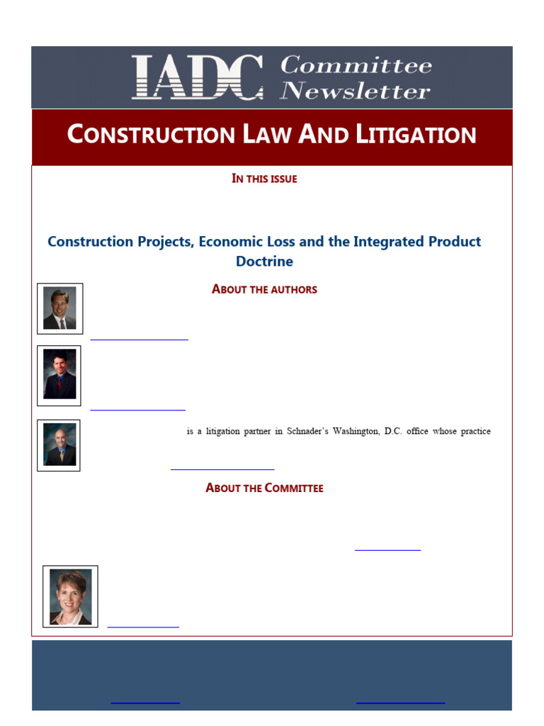 Economic Loss Rule in Construction Law | PDF | Tort | Product Liability