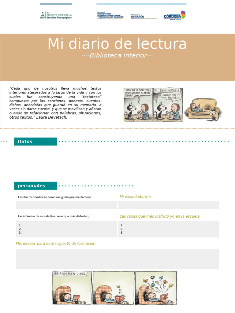 MI DIARIO de Lectura Durante La Formación 2025 | PDF
