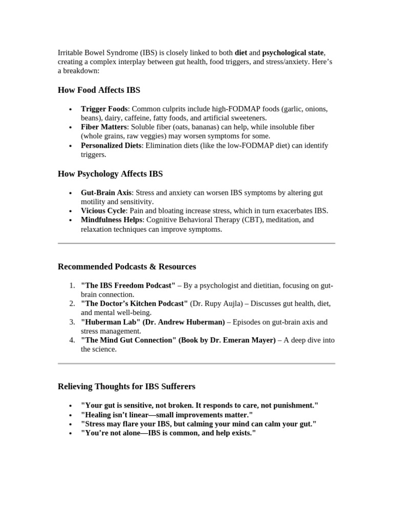 Irritable Bowel Syndrome | PDF