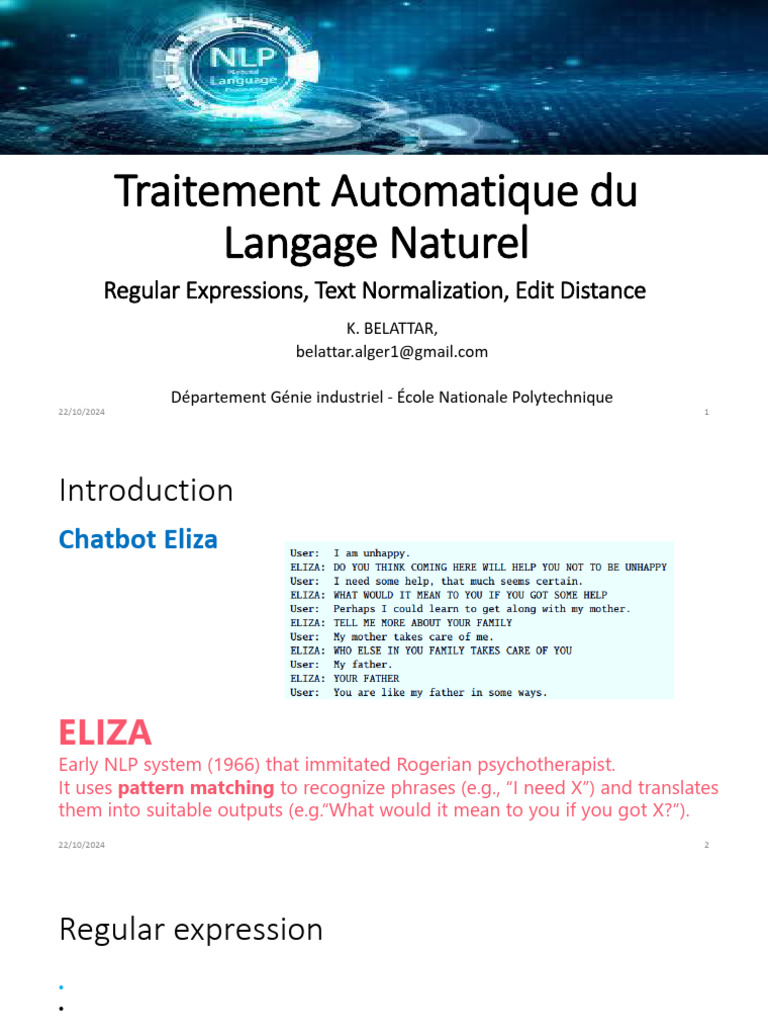 Regular Expressions, Text Normalization, Edit Distance Part 1 | PDF | Regular Expression ...