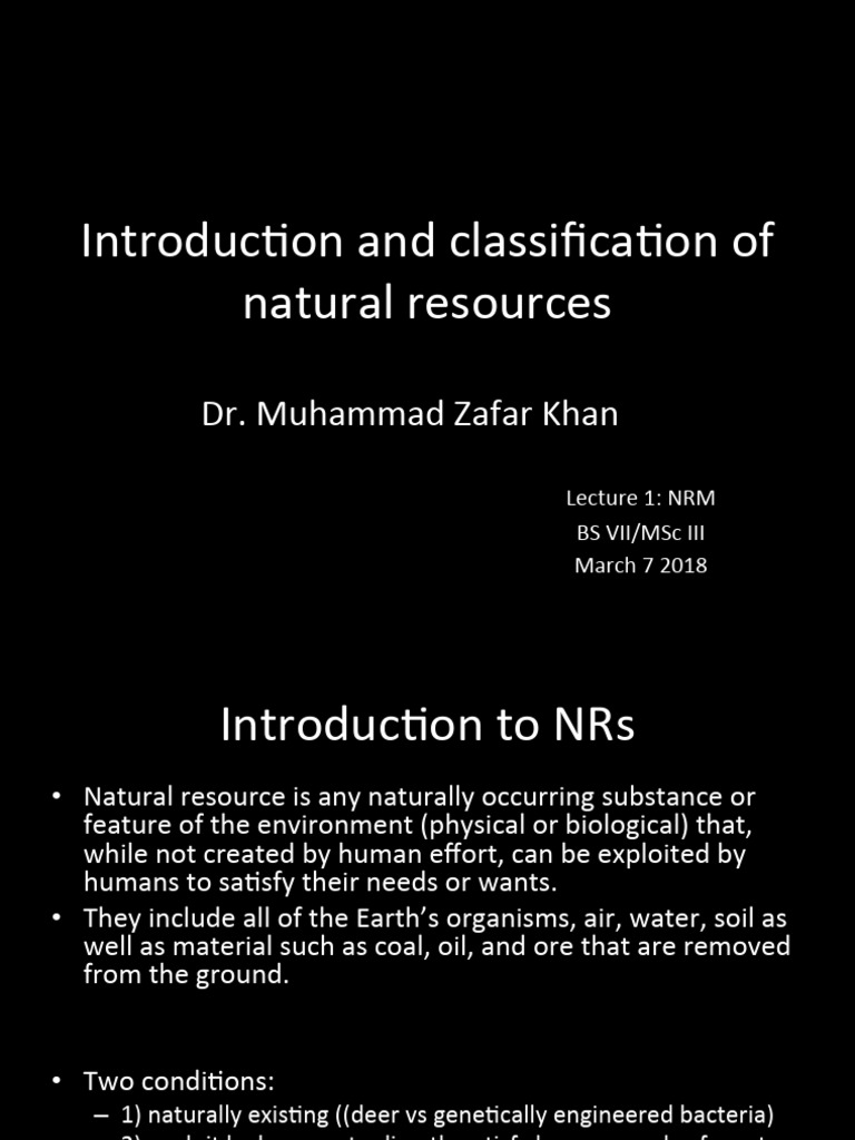 Introduction to Natural Resources | PDF | Renewable Resources | Petroleum