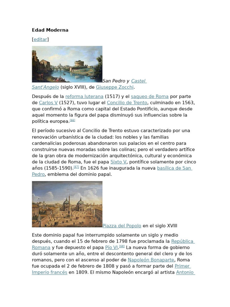 Edad Moderna | PDF | Roma