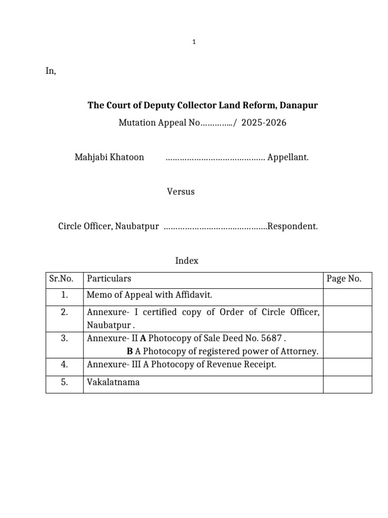 DCLR Mahjabi Khatoon Danapur | PDF | Government | Common Law