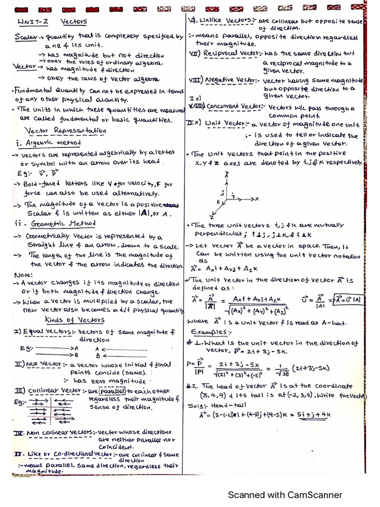 Grade 11 Physics Unit 2 | PDF