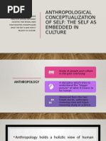 An Anthropological Conceptualization of Self: The Self As Embedded in Culture | PDF | Identity ...