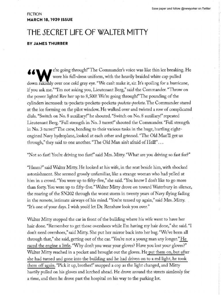 The Secret Life of Walter Mitty | PDF