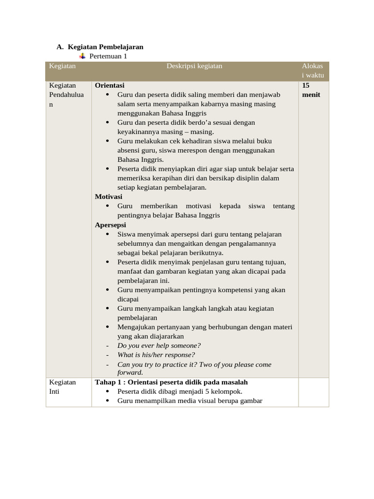 Langkah Belajar-Materi-LKPD Coaching | PDF