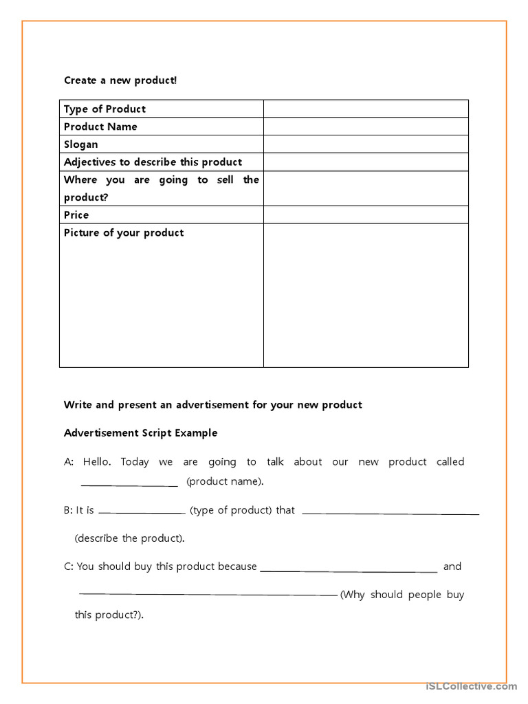 Create A New Product + Advertisement | PDF