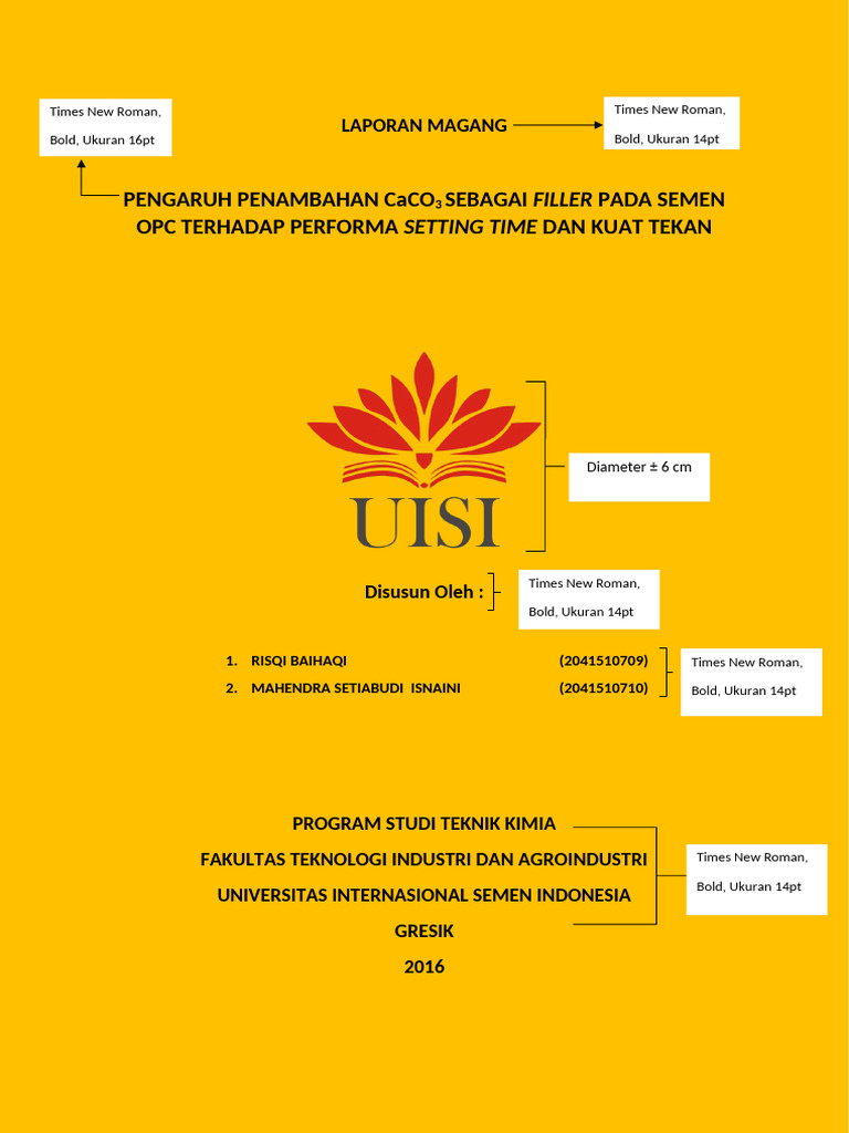 Format Cover Laporan Magang | PDF
