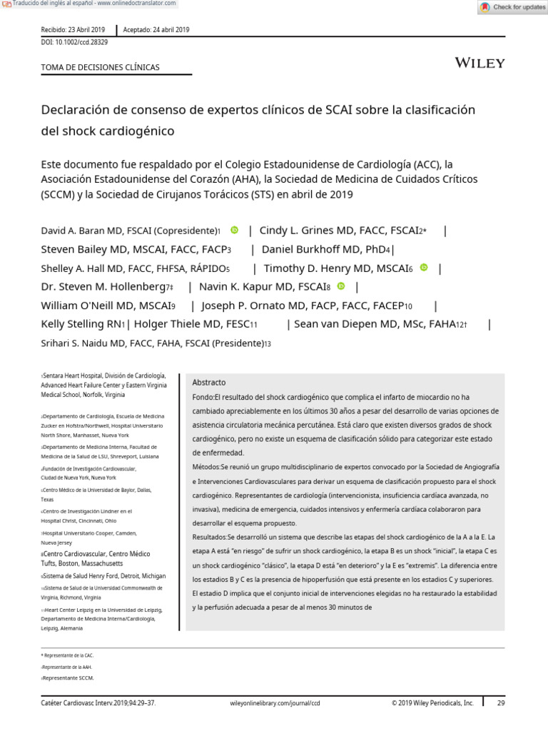 Cathet Cardio Intervent - 2019 - Baran - This Document Was Endorsed by ...