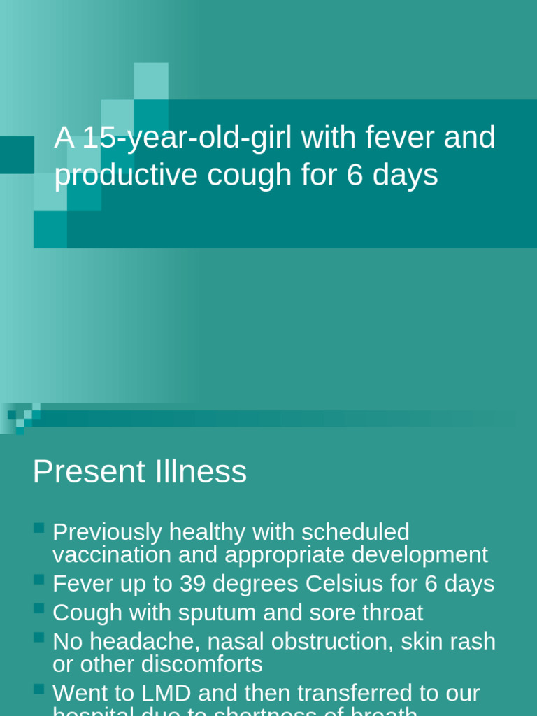 (這兩案相同) 15Y Pulm TB | PDF | Pneumonia | Respiratory Diseases