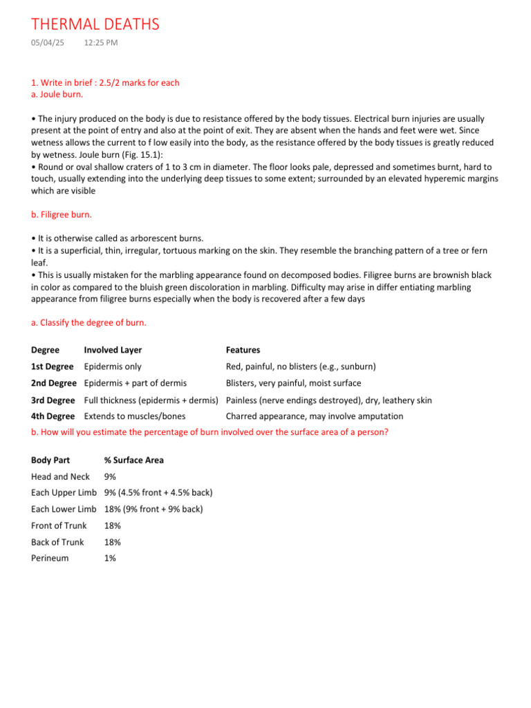 Thermal Deaths | PDF