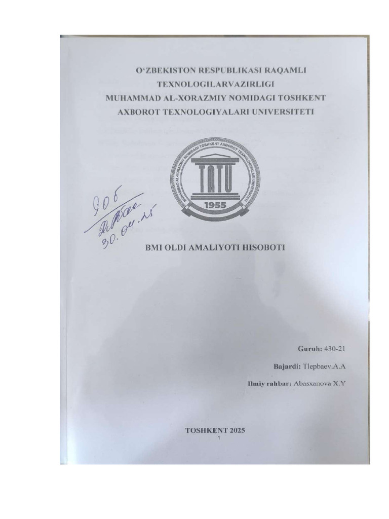 Hisobot Tlepbaev Allambergen - Compressed | PDF