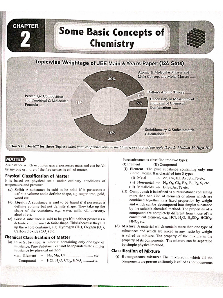 Chemistry, Chapter 2 (Arjuna Latest Module) | PDF