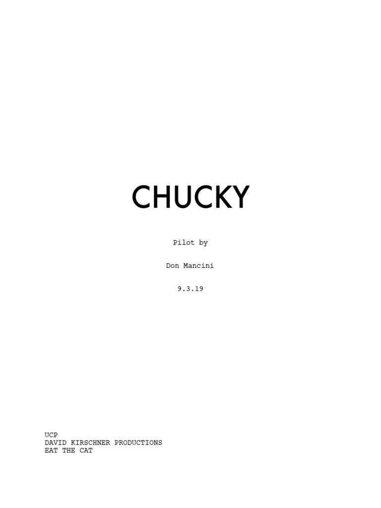 Chucky 1x01 - Pilot | PDF