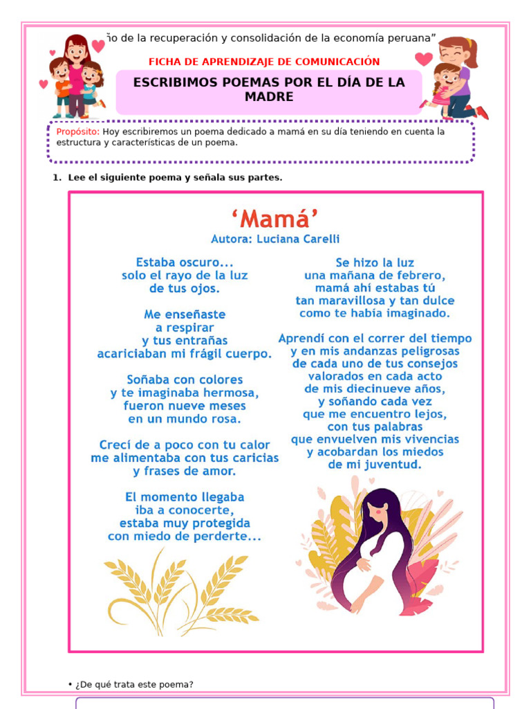 Ficha-Mierc-Comun-Escribimos Poemas Por El Dia de La Madre-Jezabel ...