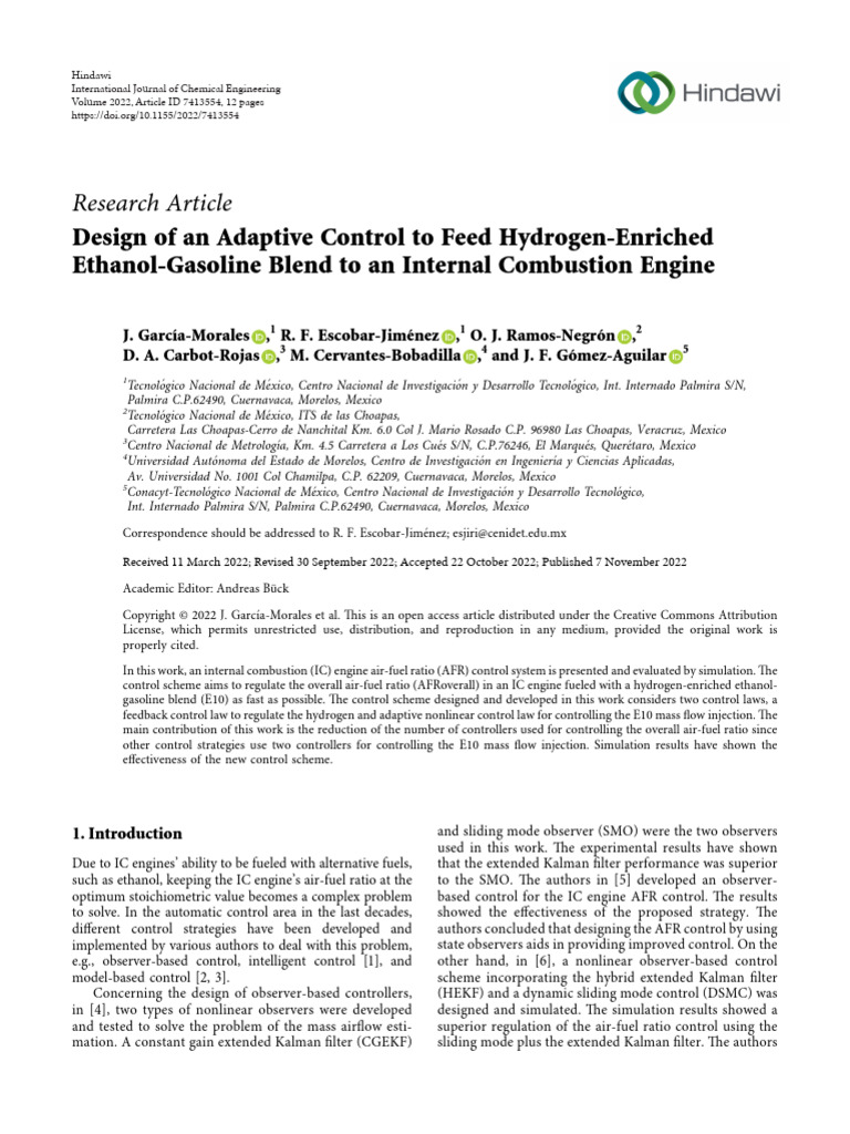 Design of an Adaptive | PDF | Control Theory | Engines