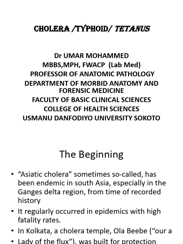 Cholera Typhoid Tetanus 1 | PDF | Cholera | Lymphatic System