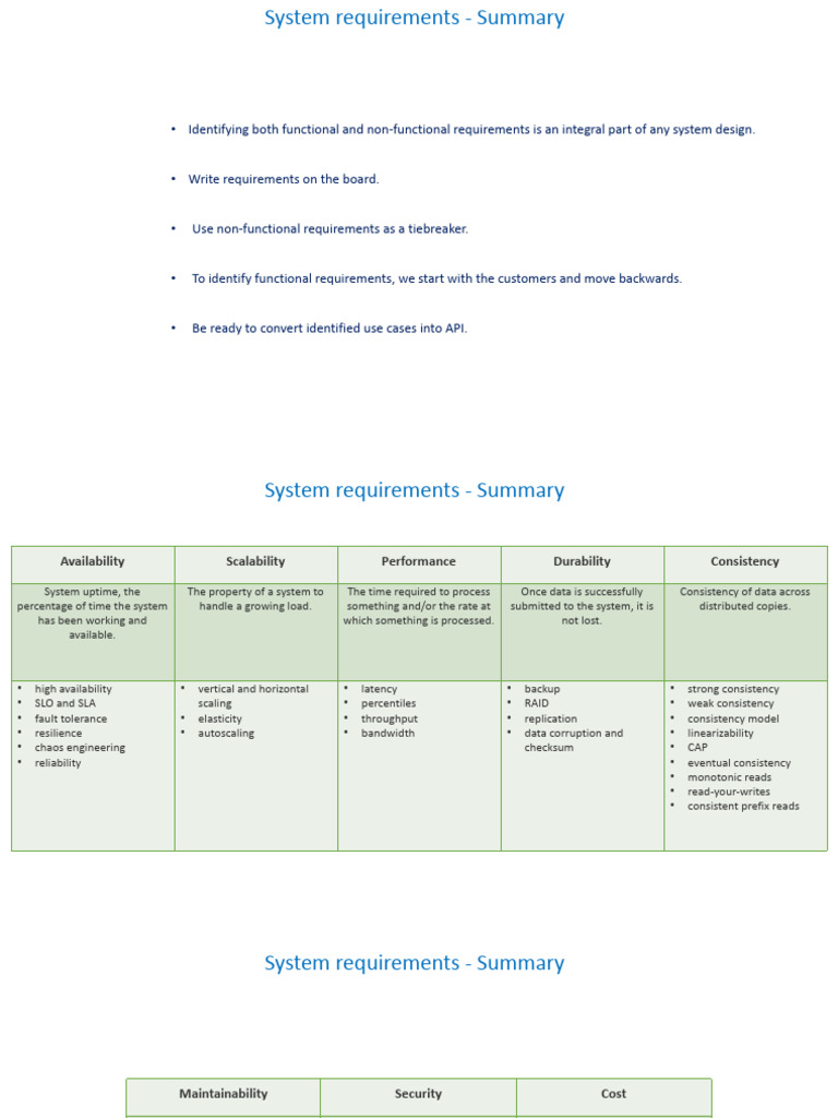 13 Summary of System Requirements | PDF | Replication (Computing) | Computer Data