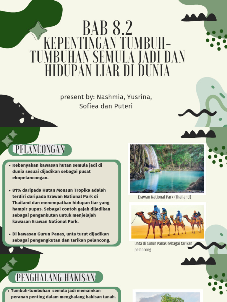 Bab 8 2 Kepentingan Tumbuh Tumbuhan Semula Jadi Dan Hidupan Liar | PDF