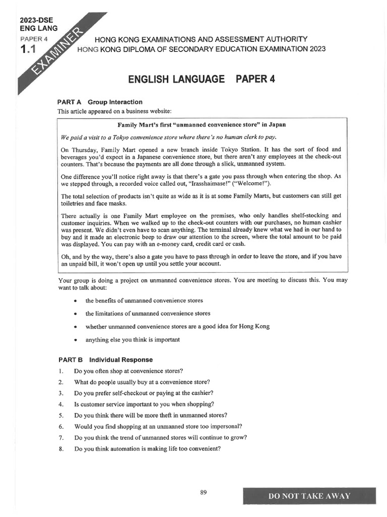HKDSE 2023 Paper 4 | PDF