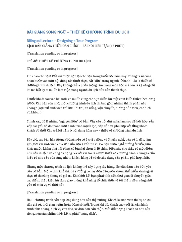 Bai Giang Song Ngu 45p | PDF