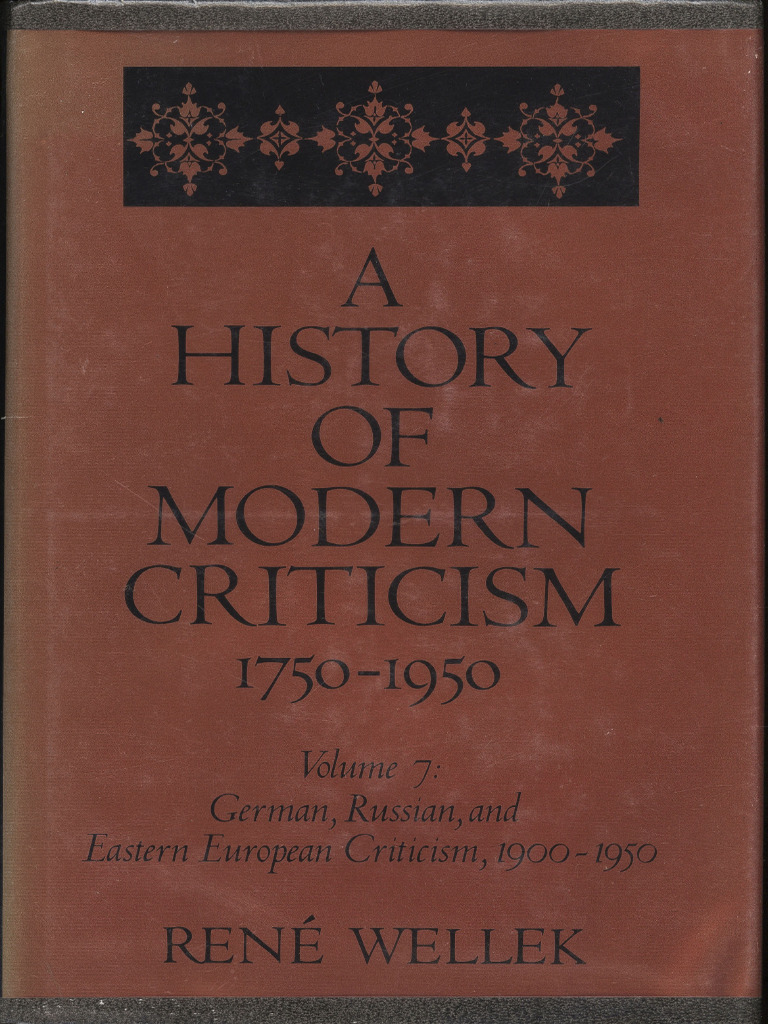 A History of Modern Criticism 1750 1950 English Criticism 1900 1950 ...