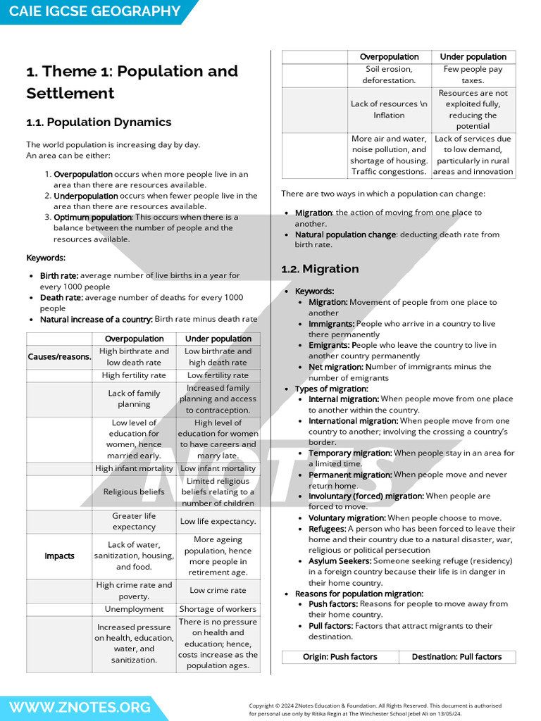 Caie Igcse Geography 0460 Theory 65538def82ffbf5e09ca44e5 437 | PDF ...
