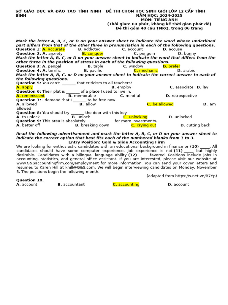Practice Test 4. Form 2025 | PDF | Electrical Grid | Smart Grid