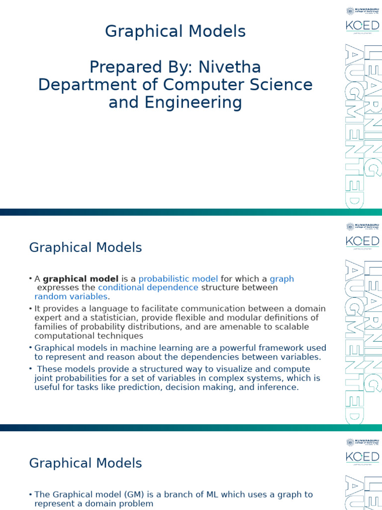Unit V - Graphical Models | PDF | Bayesian Network | Statistical Models