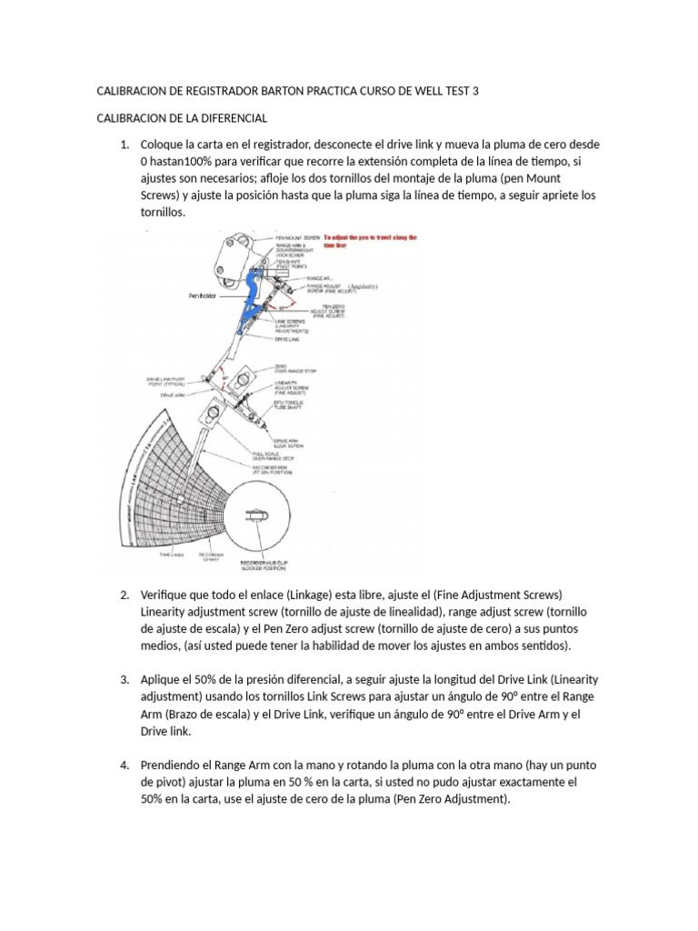 Calibracion de Registrador Barton | PDF | Presión | Medida de presión