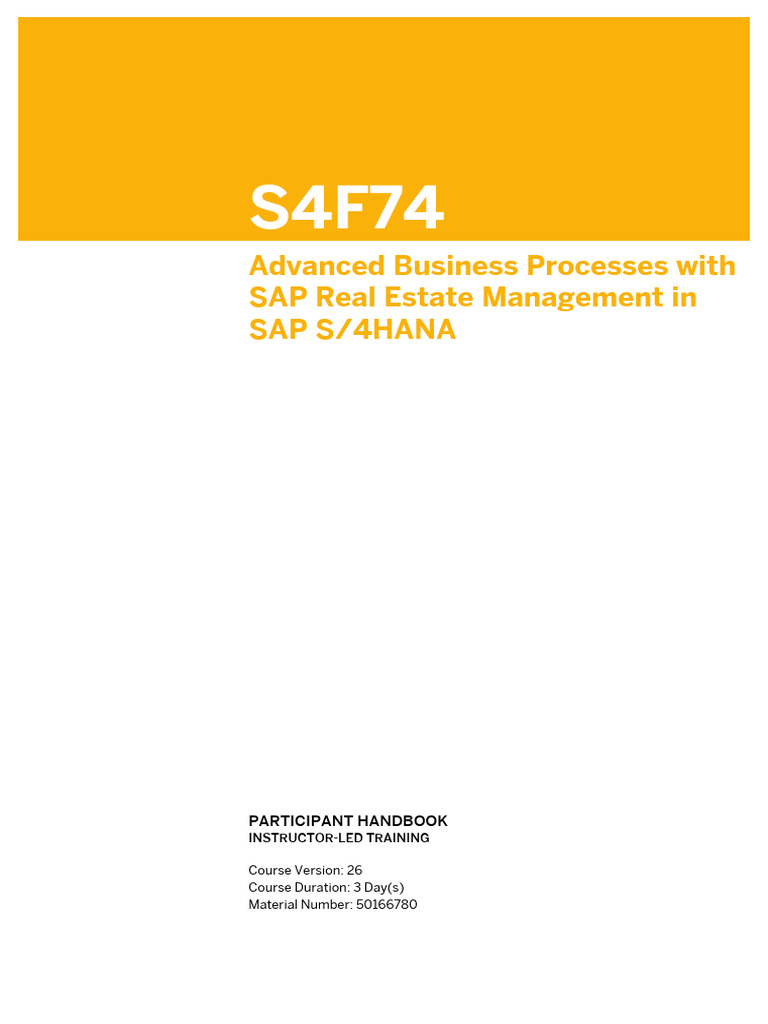 Advanced Business Processes With SAP Real Estate Management in SAP S ...