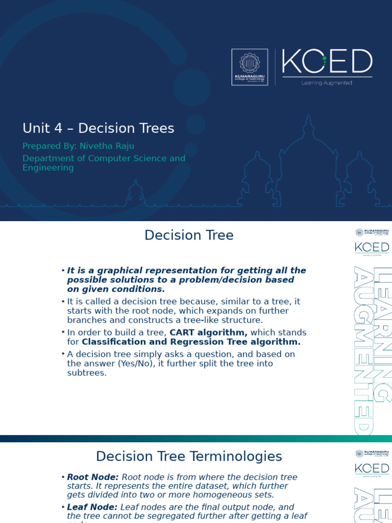 Unit IV Decision Trees | PDF | Machine Learning | Theoretical Computer Science