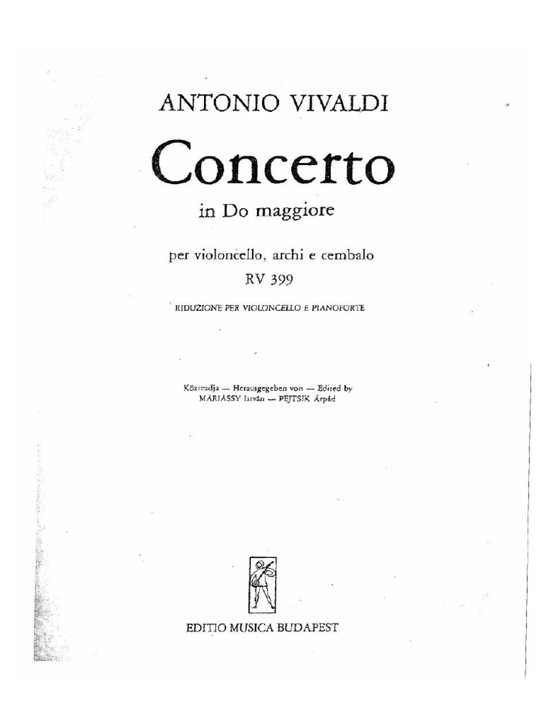 Concerto in Do Maggiore Antonio Vivaldi | PDF