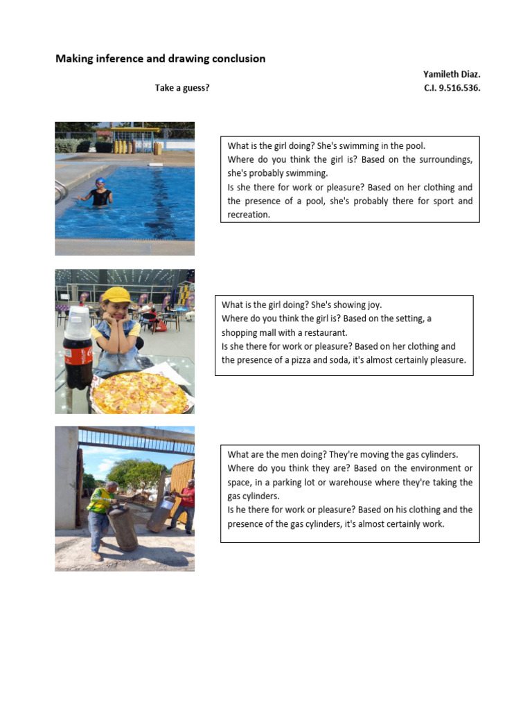 Making Inference and Drawing Conclusion | PDF | Beach