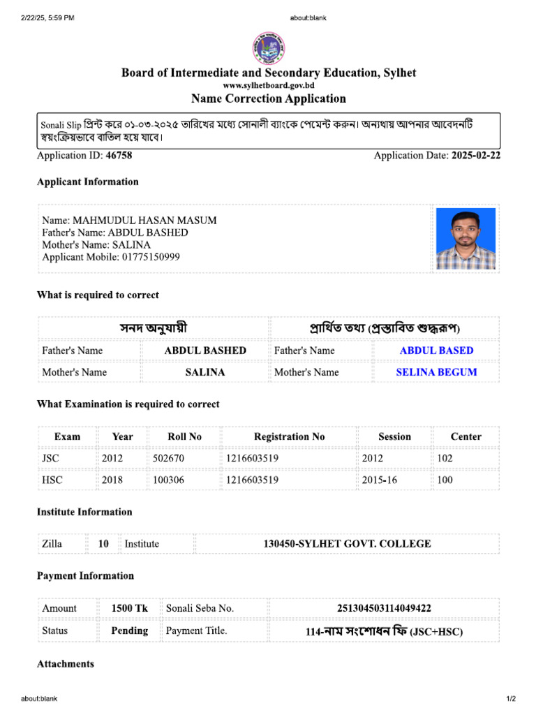 Application Form | PDF