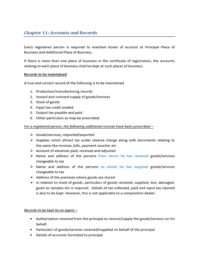 Essential Record-Keeping for GST Compliance | PDF | Taxes | Warehouse